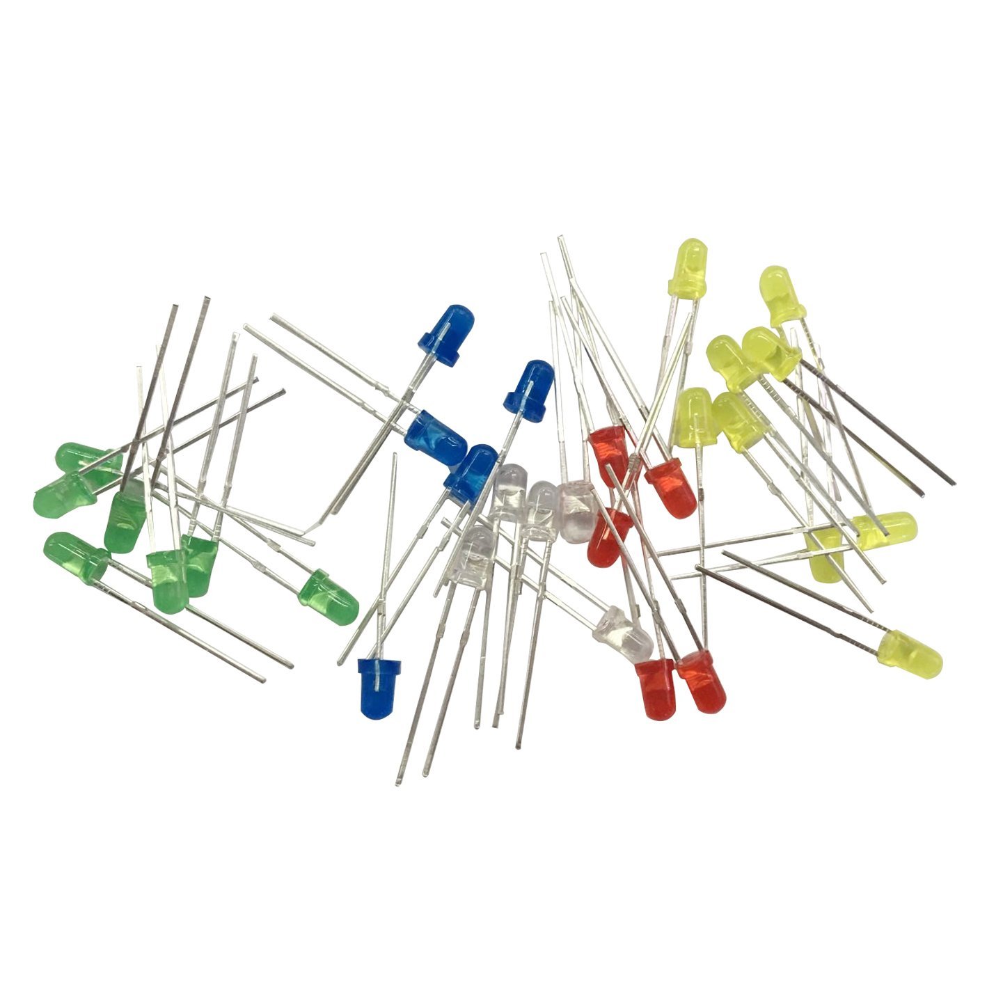 Emitting Diodes - SODIAL(R) 50Pcs 3mm Dia Brightlight Multicolored LED ...