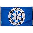 Amazon.com : 3x5FT EMS Flag Emergency Medical Service Banner Man Cave ...