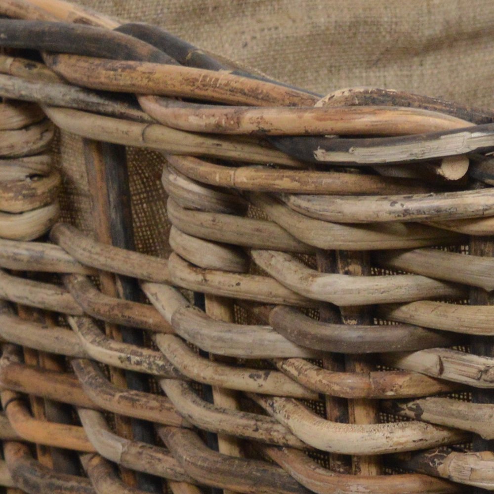 Bamboo Rattan Rectangle Extra Large Storage Log Basket W86 x D56 x ...