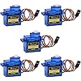 Amazon.com: Beffkkip RC Servo 5Pcs SG90 9g Micro Servos for RC Robot Helicopter Airplane ...
