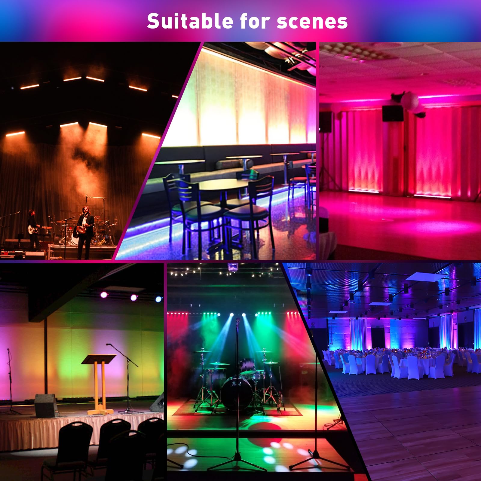 Mua LED RGB Wash Light Bar - OPPSK 40" 72W 24LED DJ Stage Light Bar ...