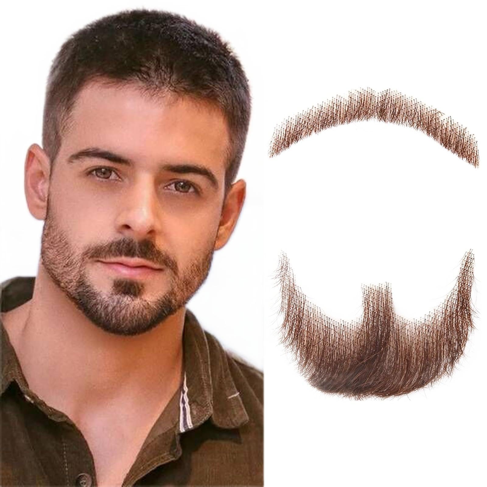Mua Fake Goatee Costume Facial Hair Realistic Beard Mustache with ...