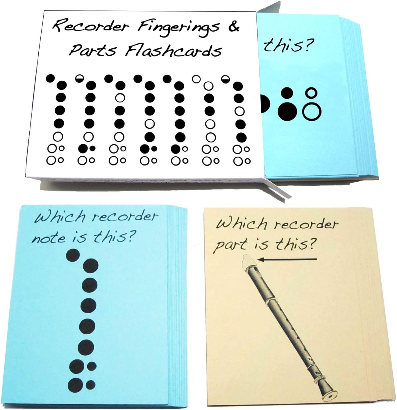 Recorder Student Gift Pack (Flashcards, Fingering Rubber Stamp & Pad ...