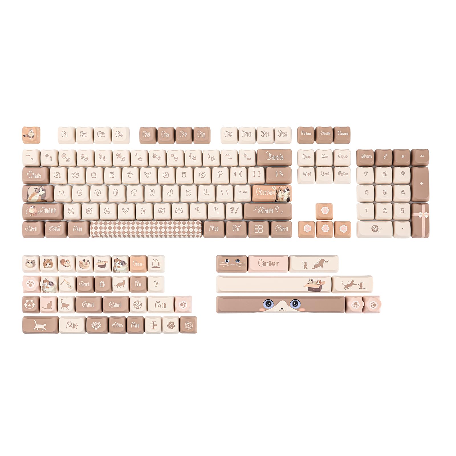 Mua EPOMAKER PurrCap 144 Keys PBT Keycaps Set, Custom Cat-shaped ...