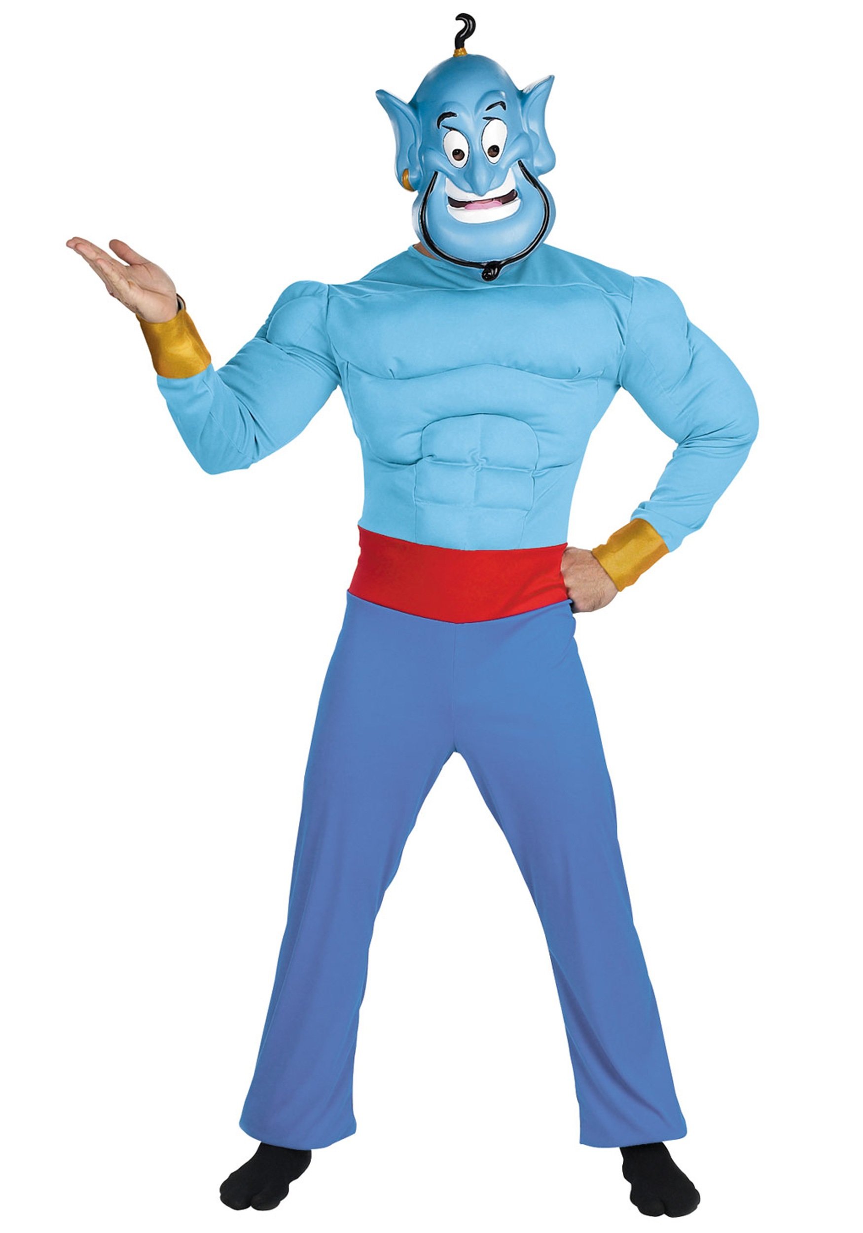 Disguise mens Aladdin - Genie Adult Muscle Chest Costume Blue, X-Large ...