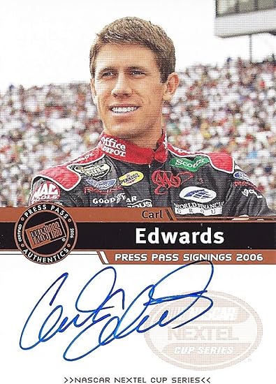 AUTOGRAPHED Carl Edwards 2006 Press Pass Racing SIGNINGS (#99 Office ...