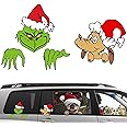 Amazon.com - 2 Pics Cute Christmas Cartoon Stickers for Cars, Christmas ...