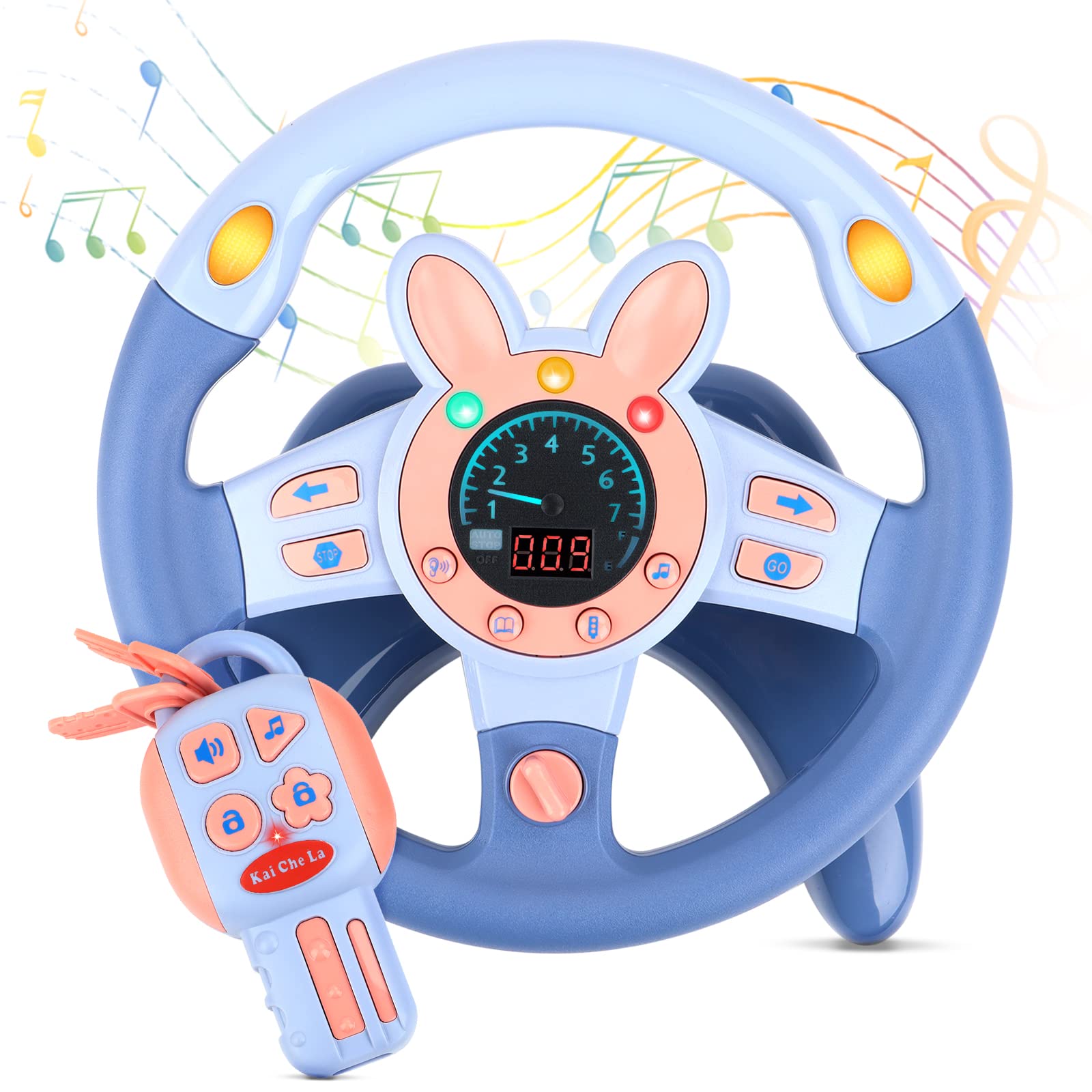 Mua deAO Kids Steering Wheel for Backseat with Key Pretend Driving ...