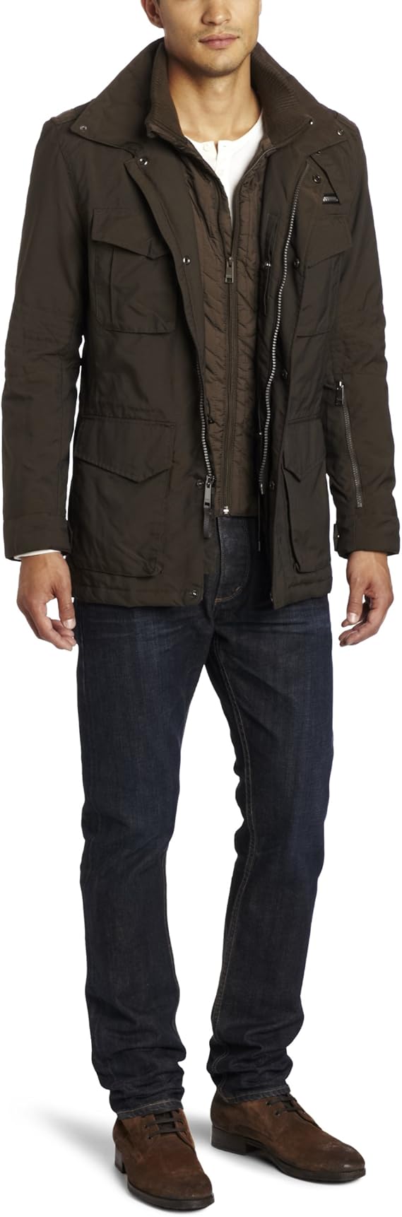 Marc New York by Andrew Marc Men's Melrose Matte Oxford Field Jacket ...