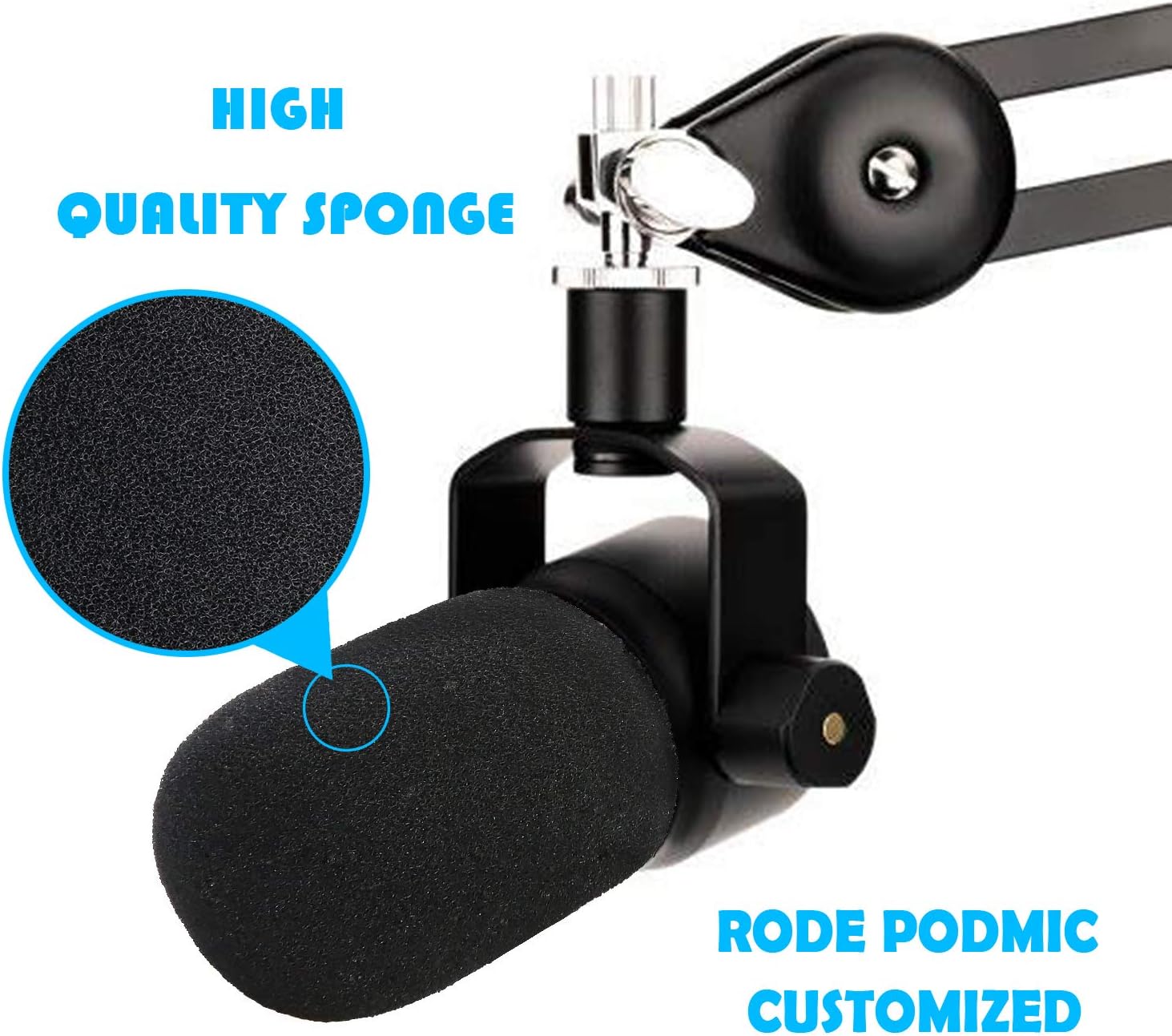 PodMic Pop Filter – Mic Windscreen Foam Wind Cover for Rode PodMic ...