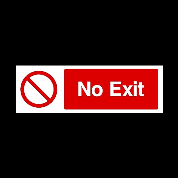 No Exit Sticker/Self Adhesive Sign - Staff Only/Authorised/Keep Out ...