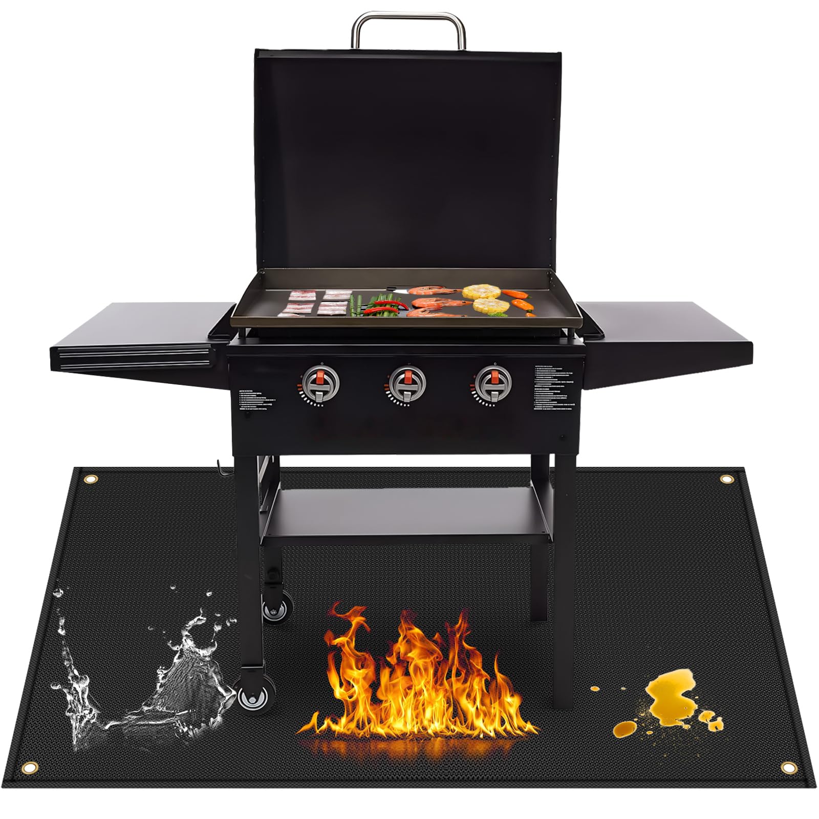90" x 48" Extra Large Grill Mat, Grill Matt for Outdoor Grill Deck ...
