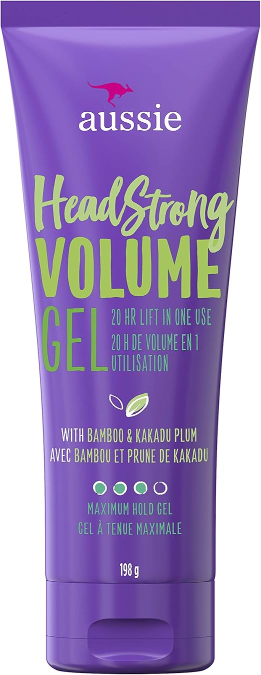 Aussie Volumizing Hair Gel - Headstrong Volume Gel With Bamboo & Kakadu ...