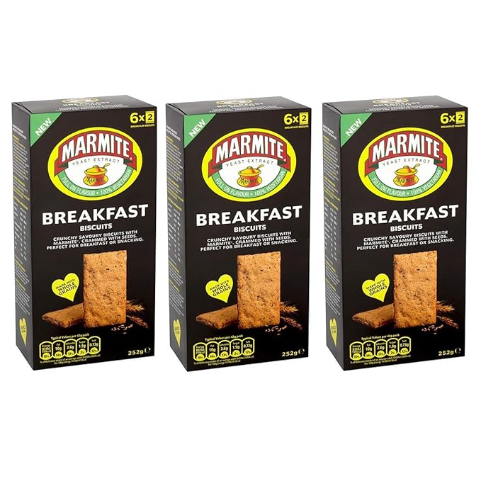 Marmite Breakfast Biscuits Savoury Gift Box 252g (Pack of 1): Amazon.co ...