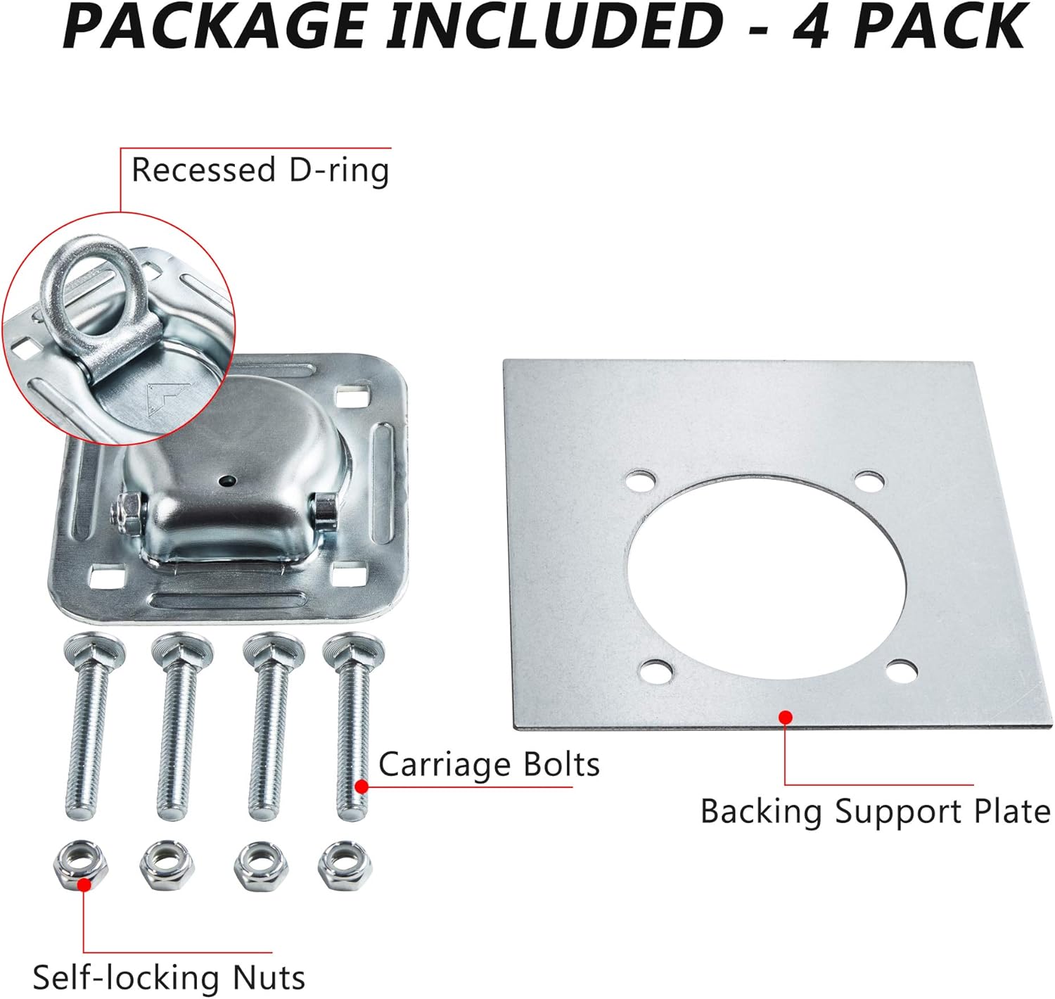 Amazon.com: Lonffery 4 Pack Recessed D-Ring Tie Down Anchors (6,000 lb ...
