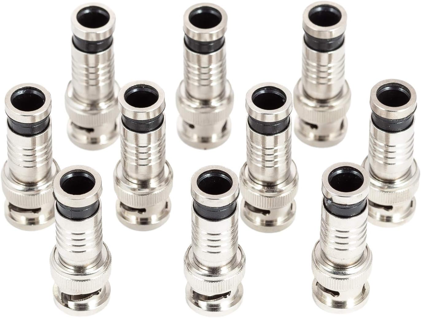 BNC Compression Connector RG6, Ancable 10-Pack BNC Cable Connectors ...
