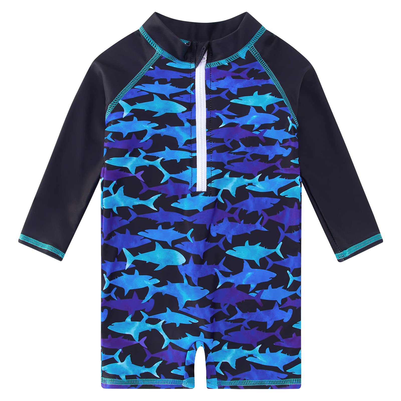 Baby Boys Swimsuit Rash Guard 3-4T Shark Bathing Suit Sun-Blocking ...