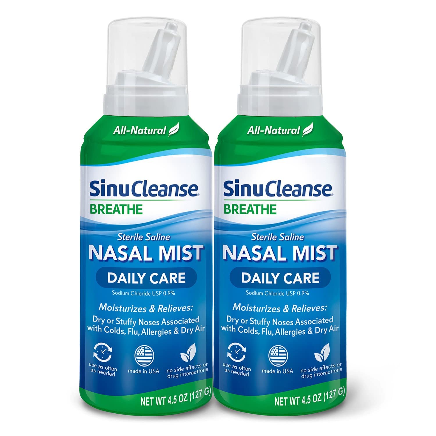 SinuCleanse Daily Care Sterile Saline Nasal Spray, Ultra Fine Mist ...