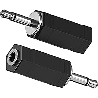 Amazon.com: 3.5mm Mono to Stereo Adapter, 2 Pack 3.5mm 1/8" Mono Male Plug to 3.5mm 1/8" TRS ...