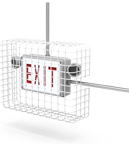 Exit Light Protector PRETYZOOM Exit Sign Protective Cage - Metal Wire ...