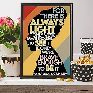 Amazon.com: Amanda Gorman Poster Canvas Prints, Poem Amanda Gorman Wall ...