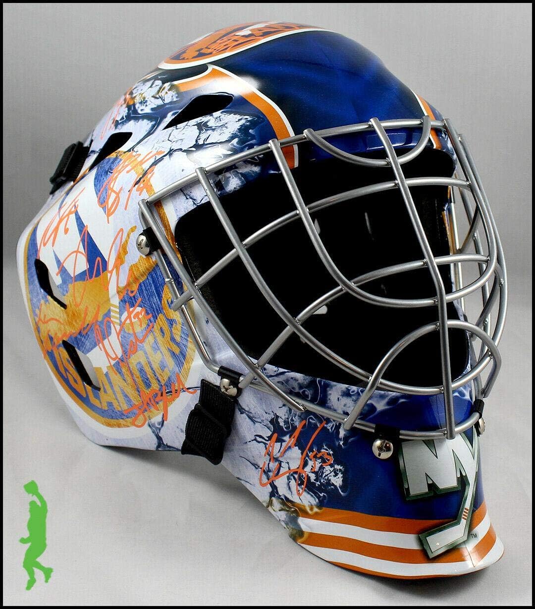 Amazon.com: 2019-20 New York Islanders Team Autographed Hockey Goalie ...