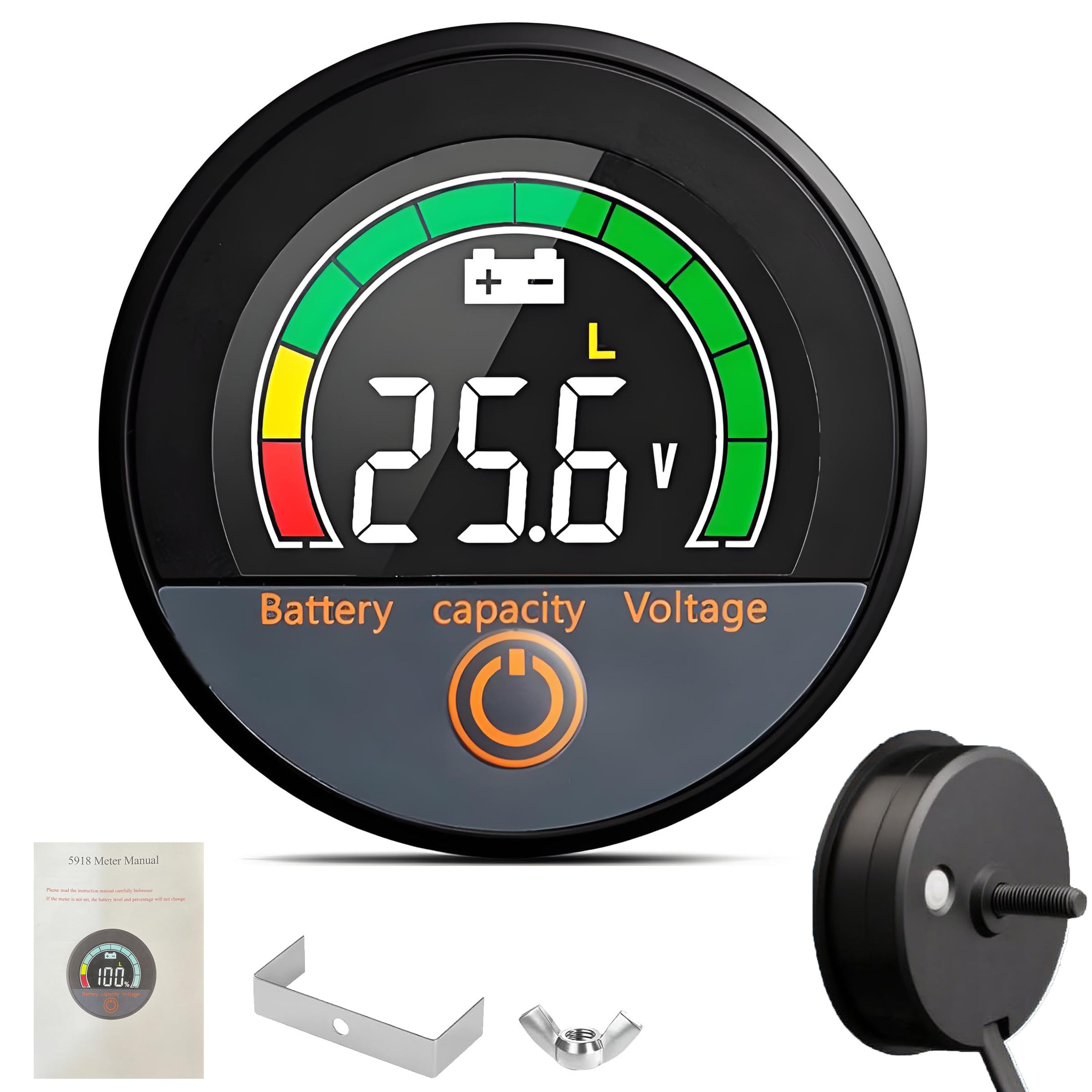 12V 24V 48V 60V 84V Voltage Meter Waterproof IP67 Battery Capacity?LCD ...
