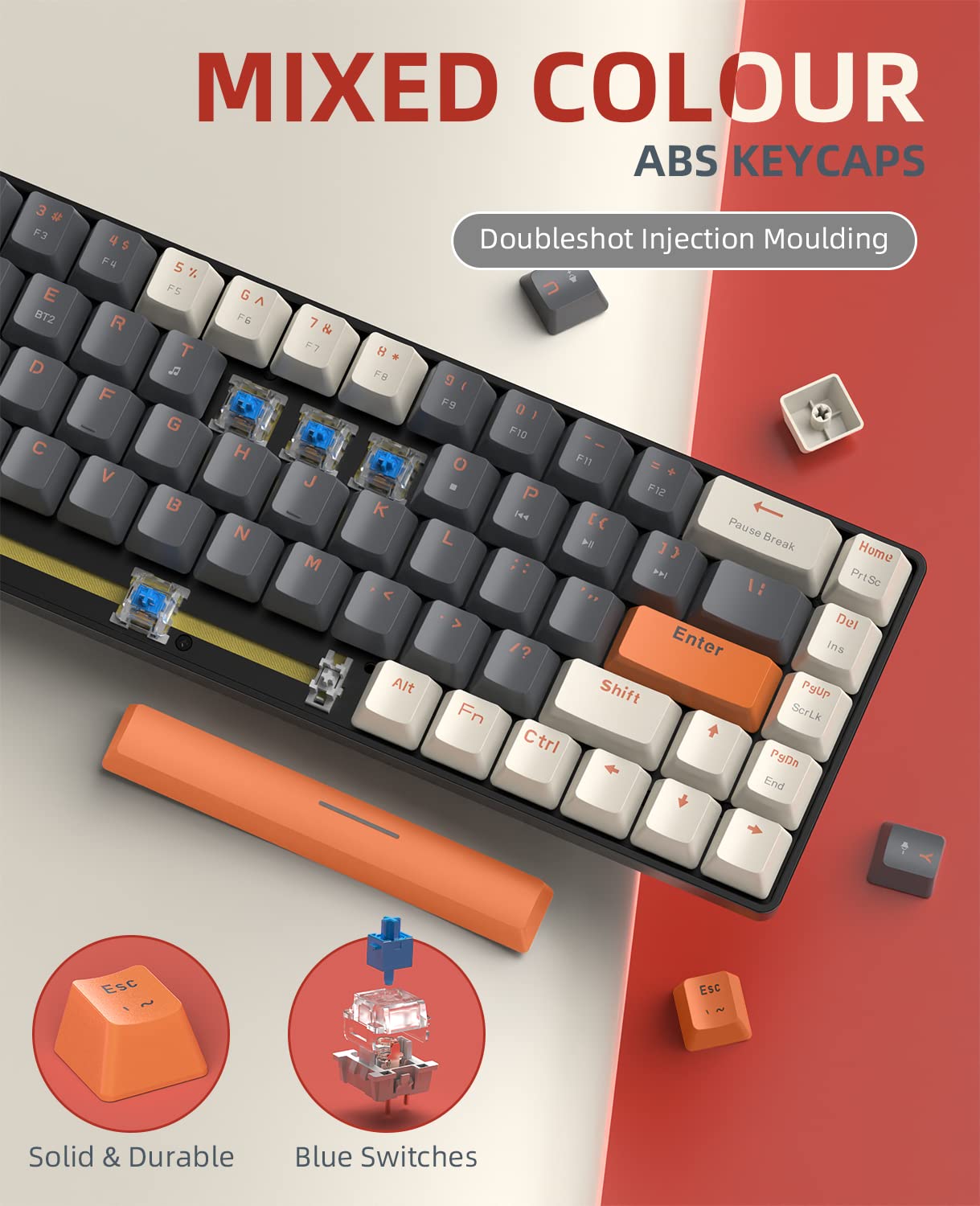 Mua RK68 Wireless Mechanical Keyboard, 60% Percent Gaming Keyboard ...