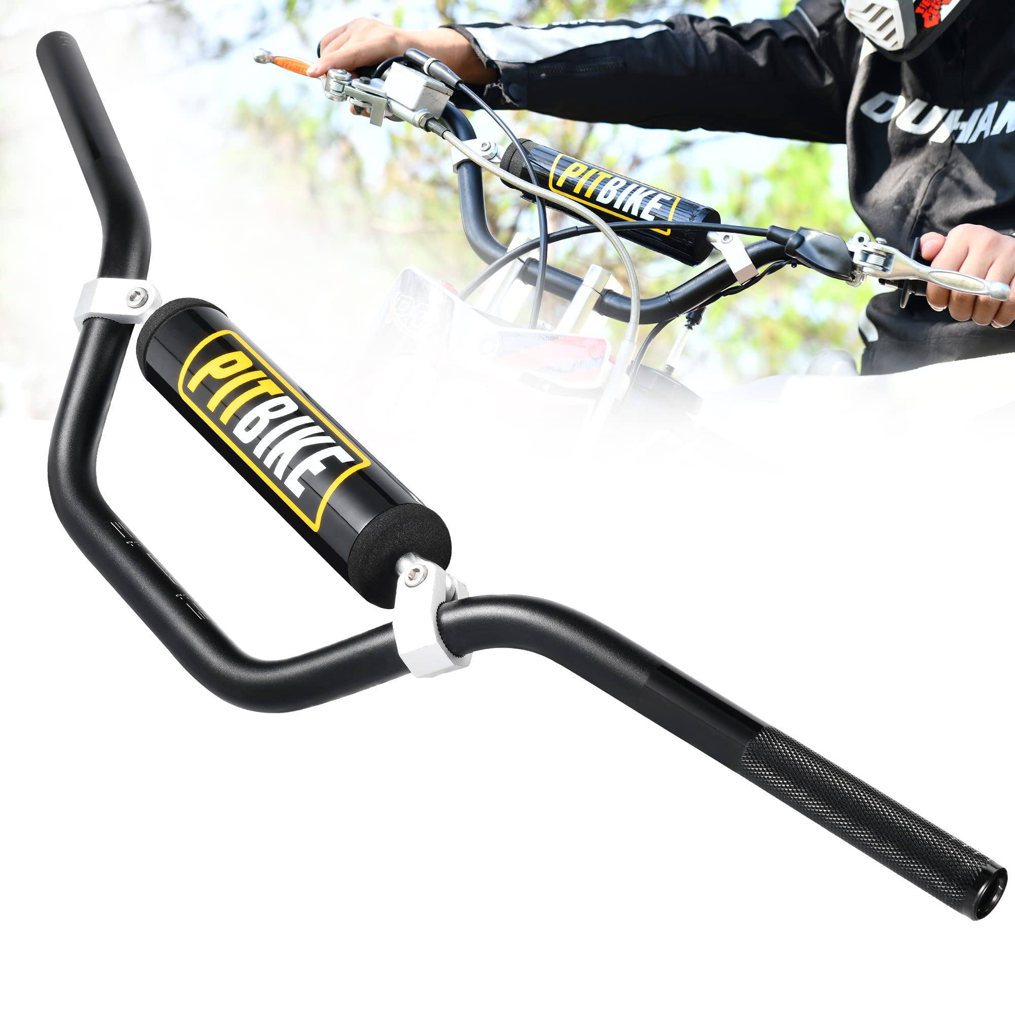 RUTU 7/8" Dirt bike Handlebars with Foam Pad - Motorcycle Handlebars ...