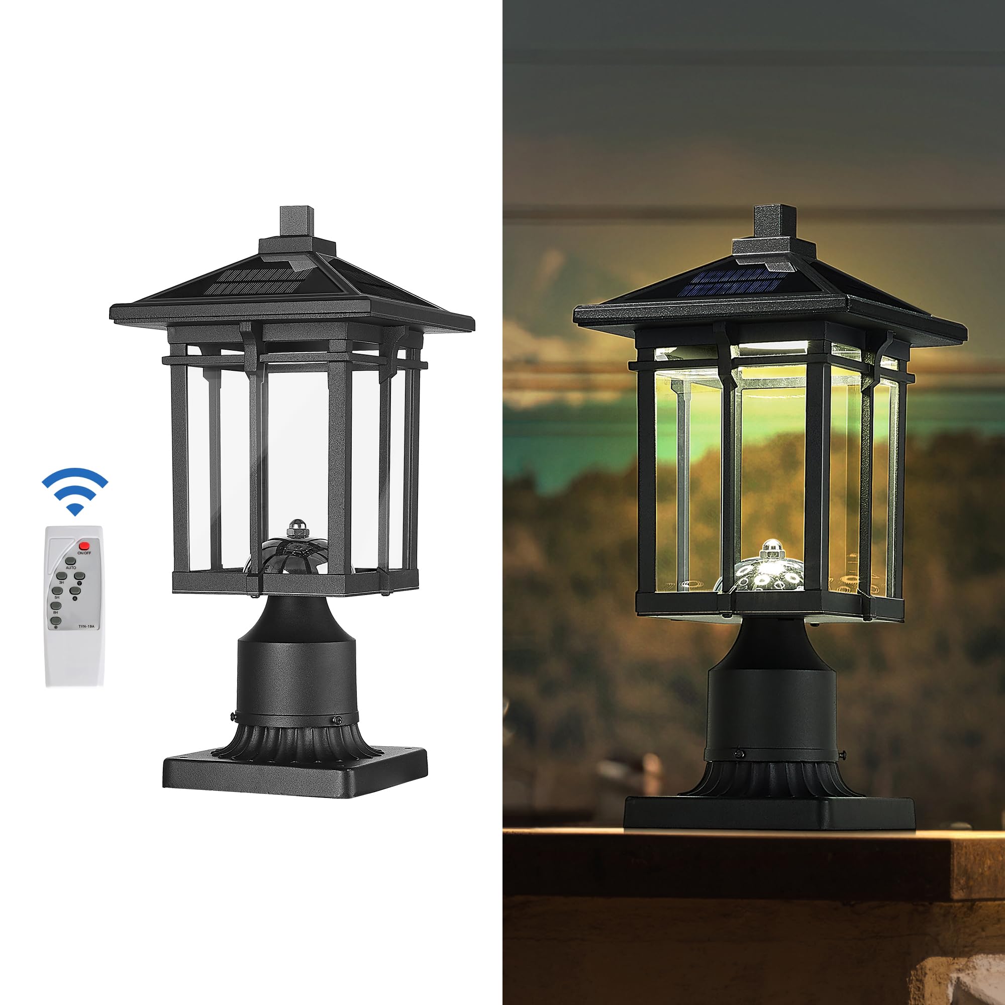 Seovix Solar Outdoor Lamp Post Light, Solar Lamp Post Lights Outdoor ...