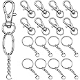 Amazon.com: 150Pcs Black Swivel Snap Hook Set,Swivel Clasp Keychain ...