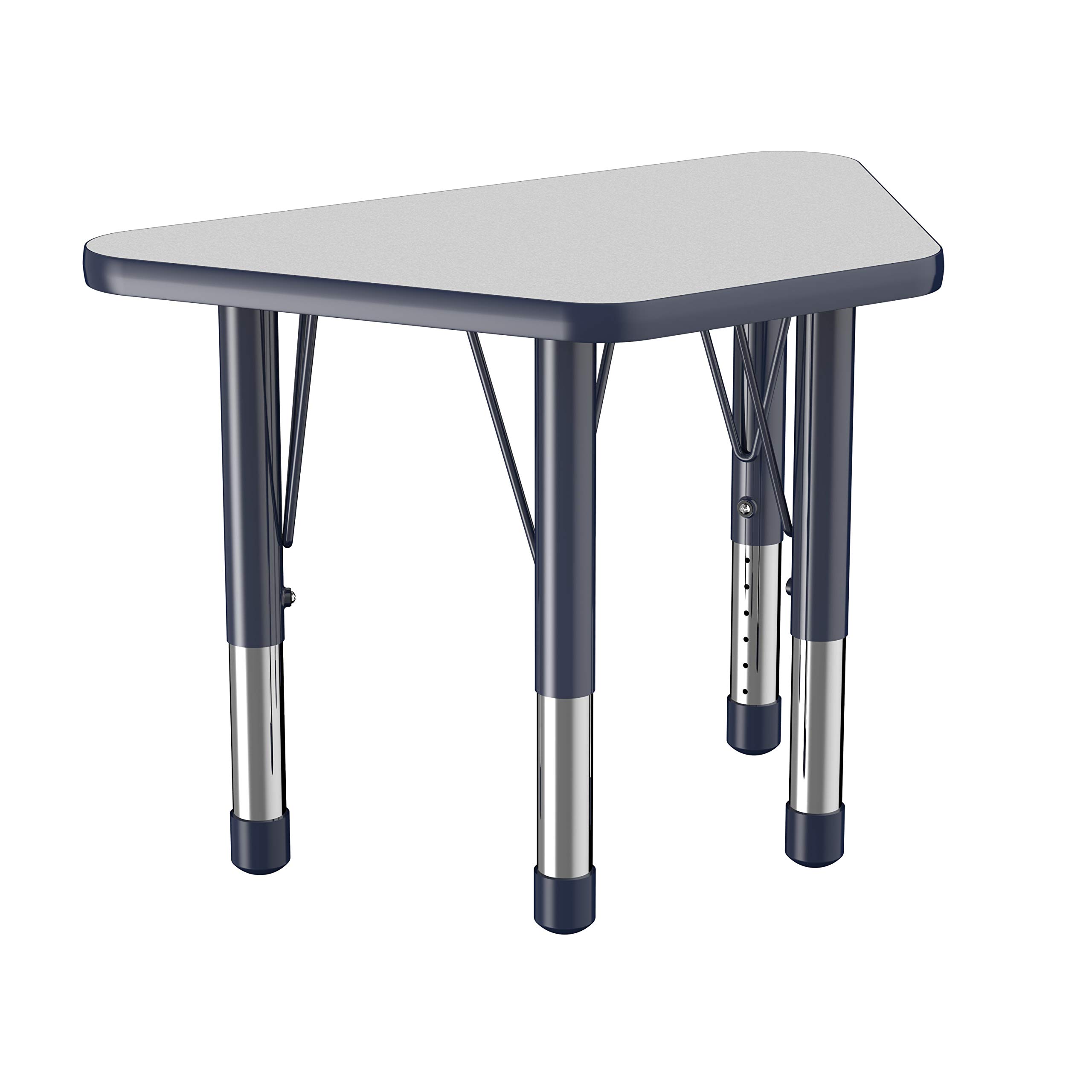 FDP Trapezoid Activity School And Classroom Kids Table (18 X 30 Inch), Toddler Legs For ...
