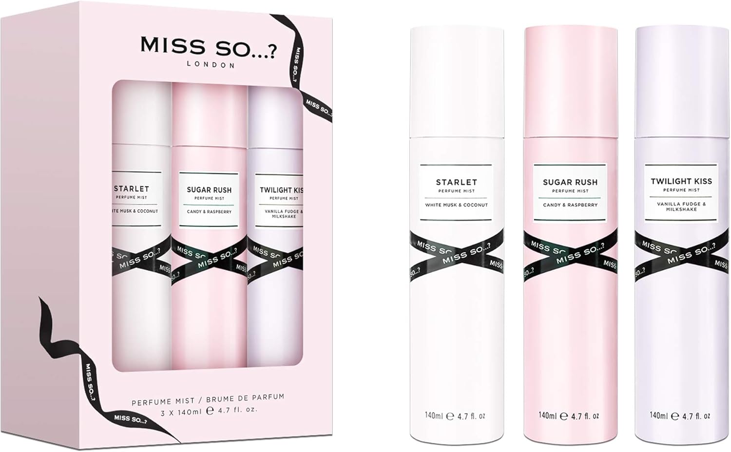 So.? Miss Sweet Three Gift Set, 3 X 140ml Body Mist – BigaMart