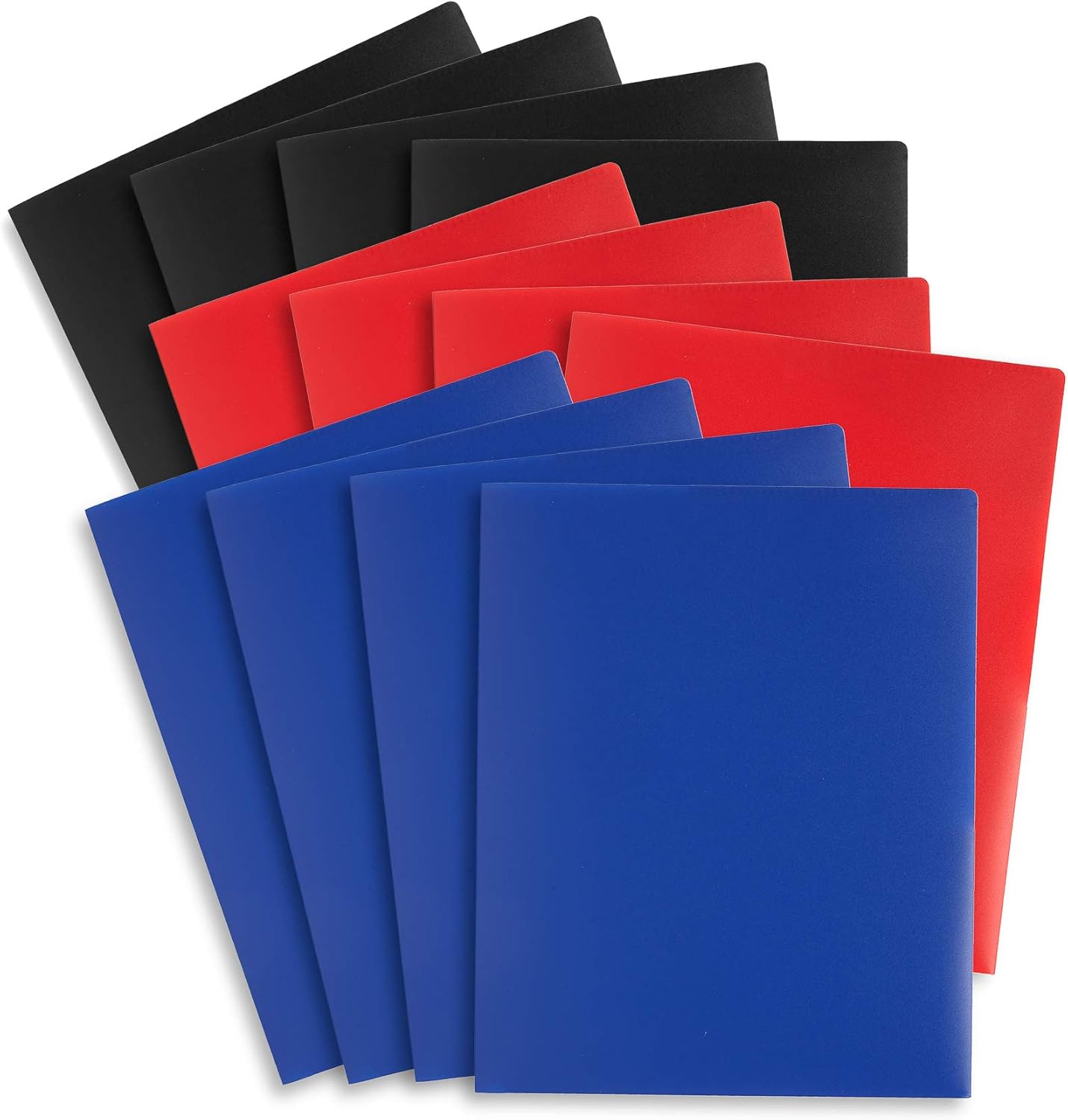 Amazon.com : Blue Summit Supplies Plastic Two Pocket Folders ...