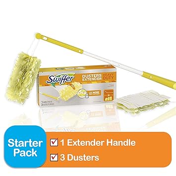 Swiffer 360 Dusters Extender Kit, 3 Unscented Dusters With Extendable ...