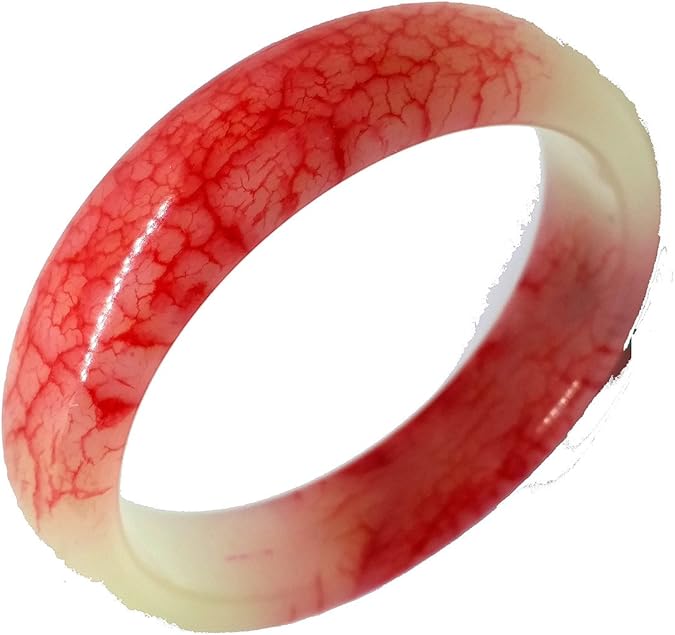 Amazon.com: yigedan Natural Genuine Beautiful Red Chicken Blood Jade ...