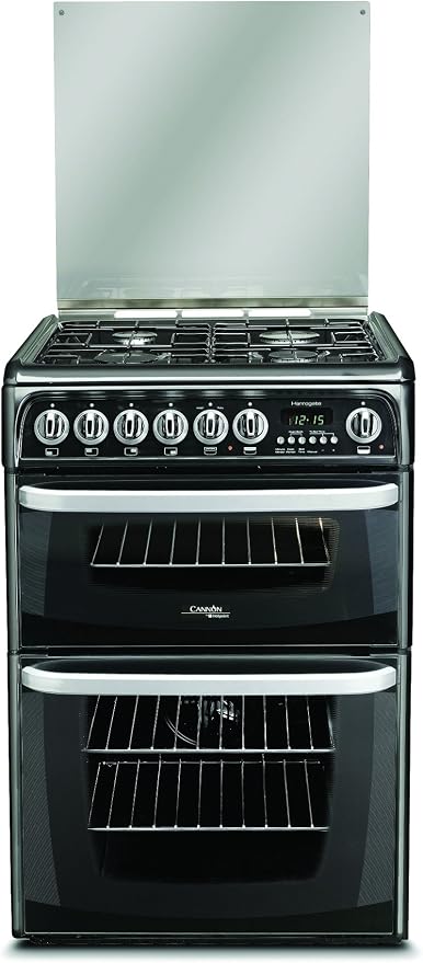 Cannon by Hotpoint Harrogate CH60DHKFS Dual Fuel Cooker - Black: Amazon ...
