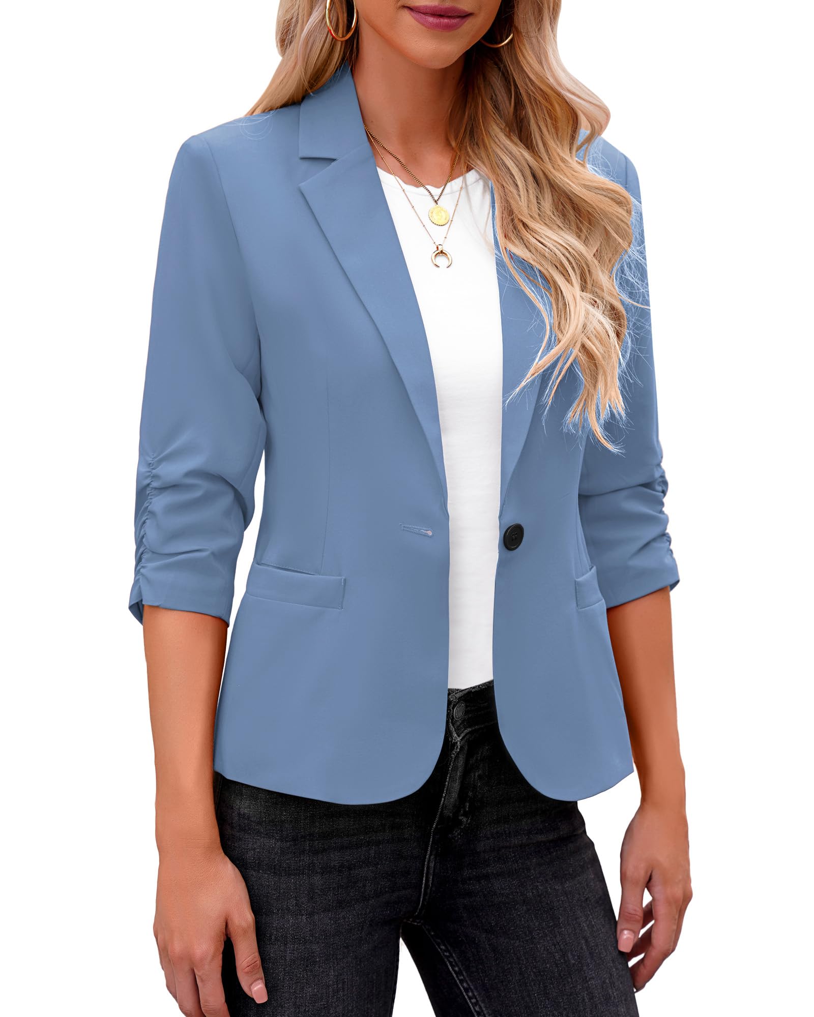 LookbookStore Summer Blazers for Women Lightweight Office Jackets for ...