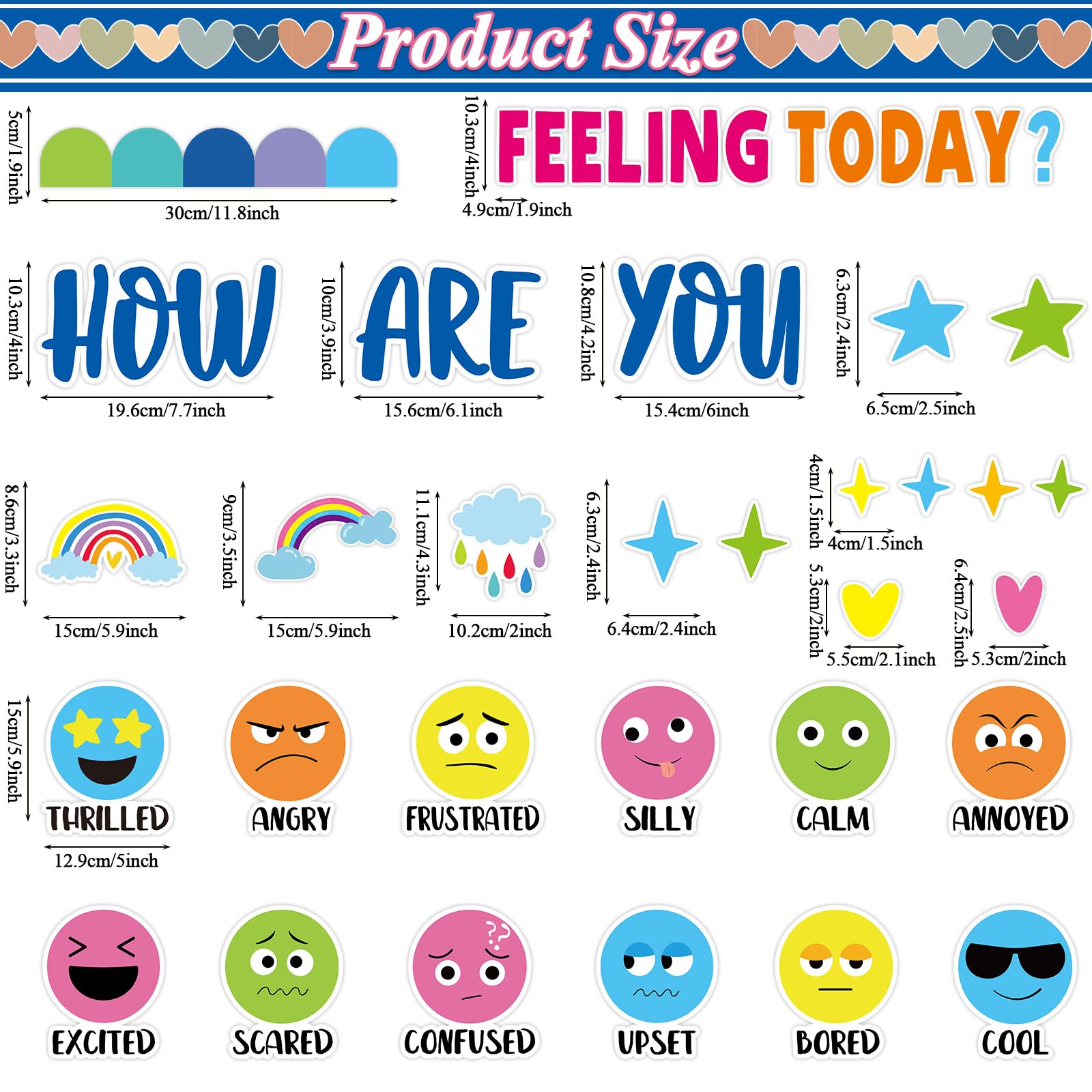 Mua Feeling Bulletin Board Set Mental Health Classroom Decor How are ...