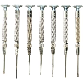 Starrett S555Z-7 Jeweler's Screwdriver Set with Case, 7-Piece: Amazon ...