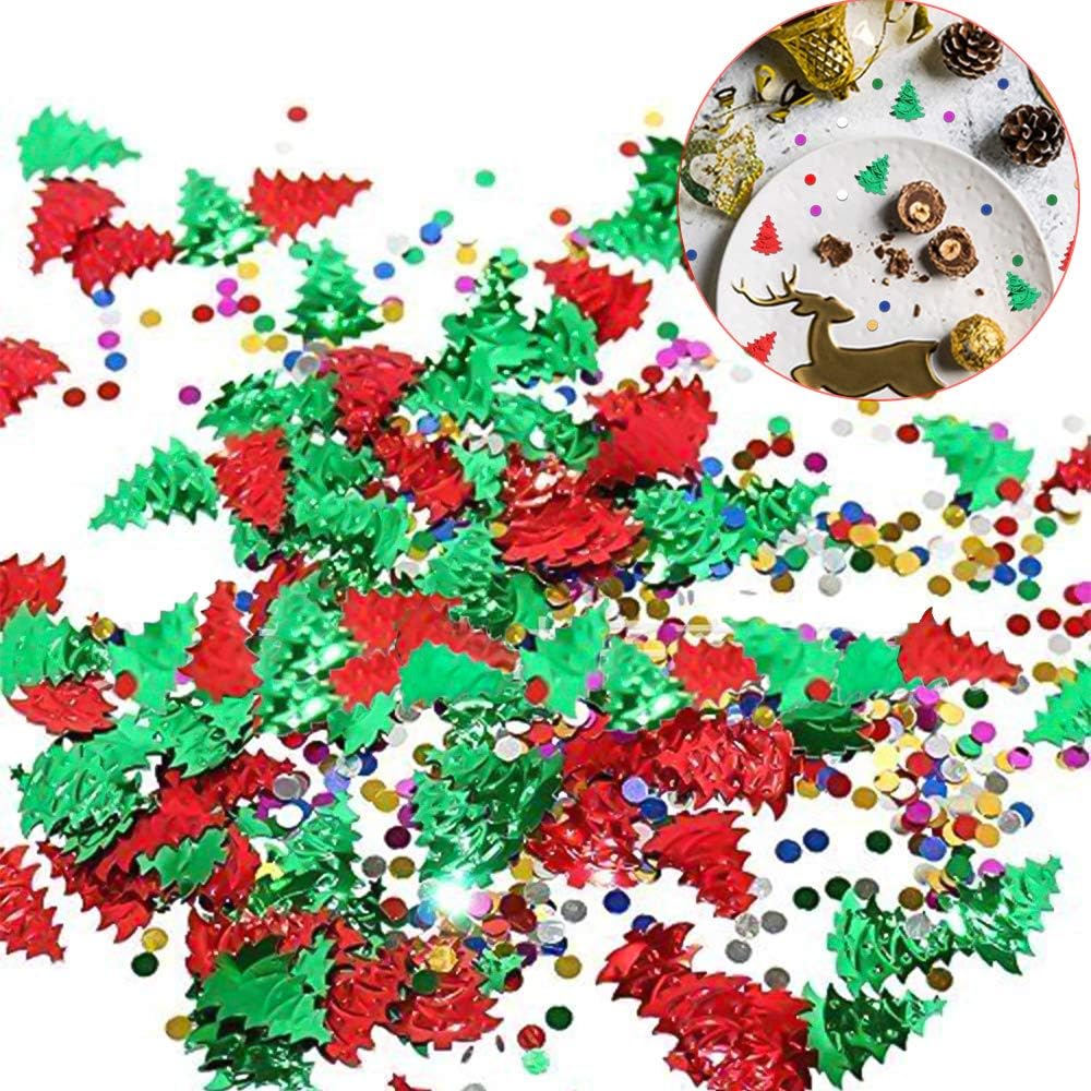60g Christmas Table Confetti Mixed Table Decoration Assorted Shapes ...