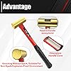 C&T 3-Piece Hammer Set, Jacketed Fiberglass Solid Brass Non-Sparking ...