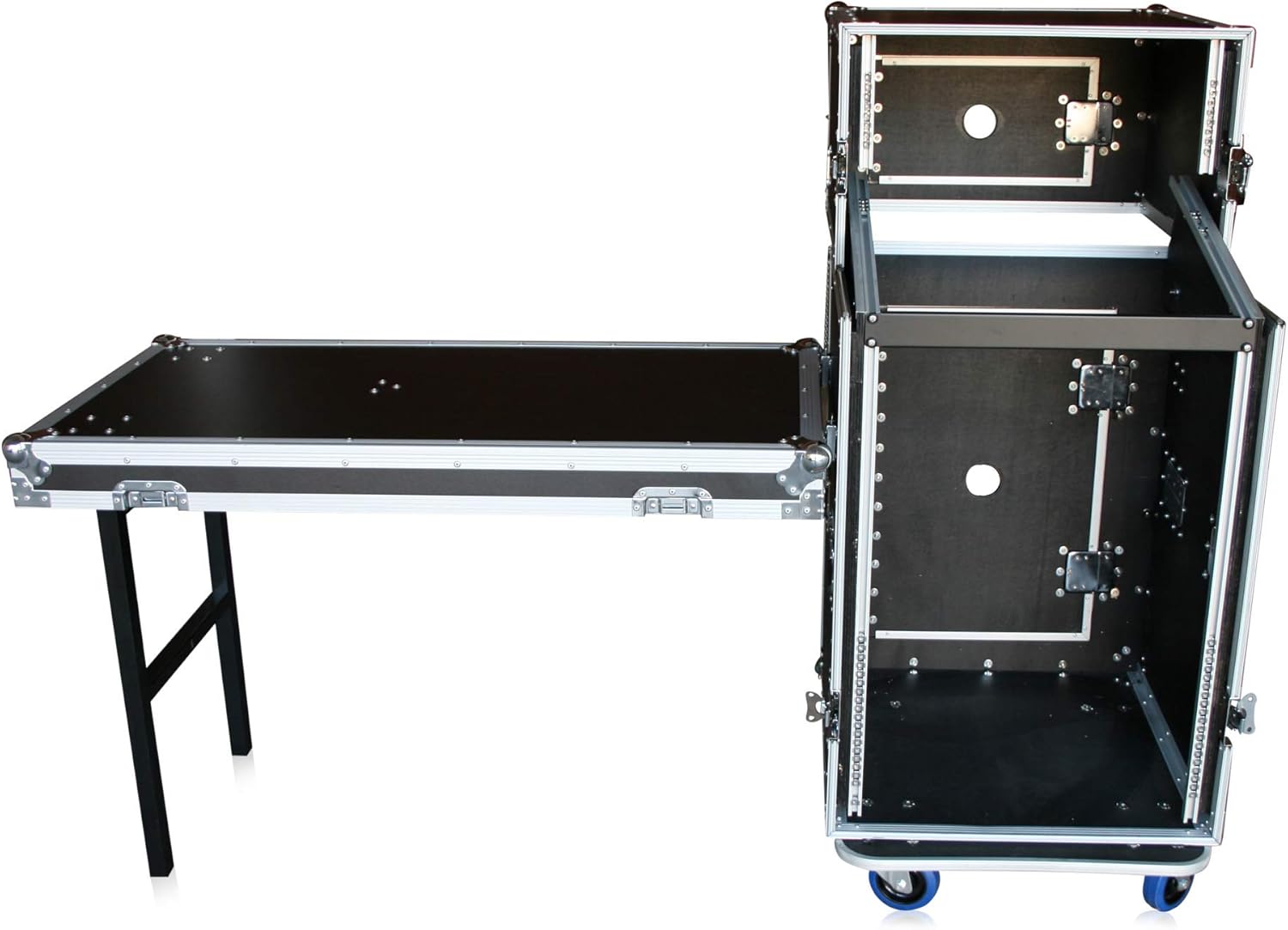 DJ-Flex - Rack angolare 5/16 HE, con tavolo, DJ-Rack DJ-Flex Case 19 ...