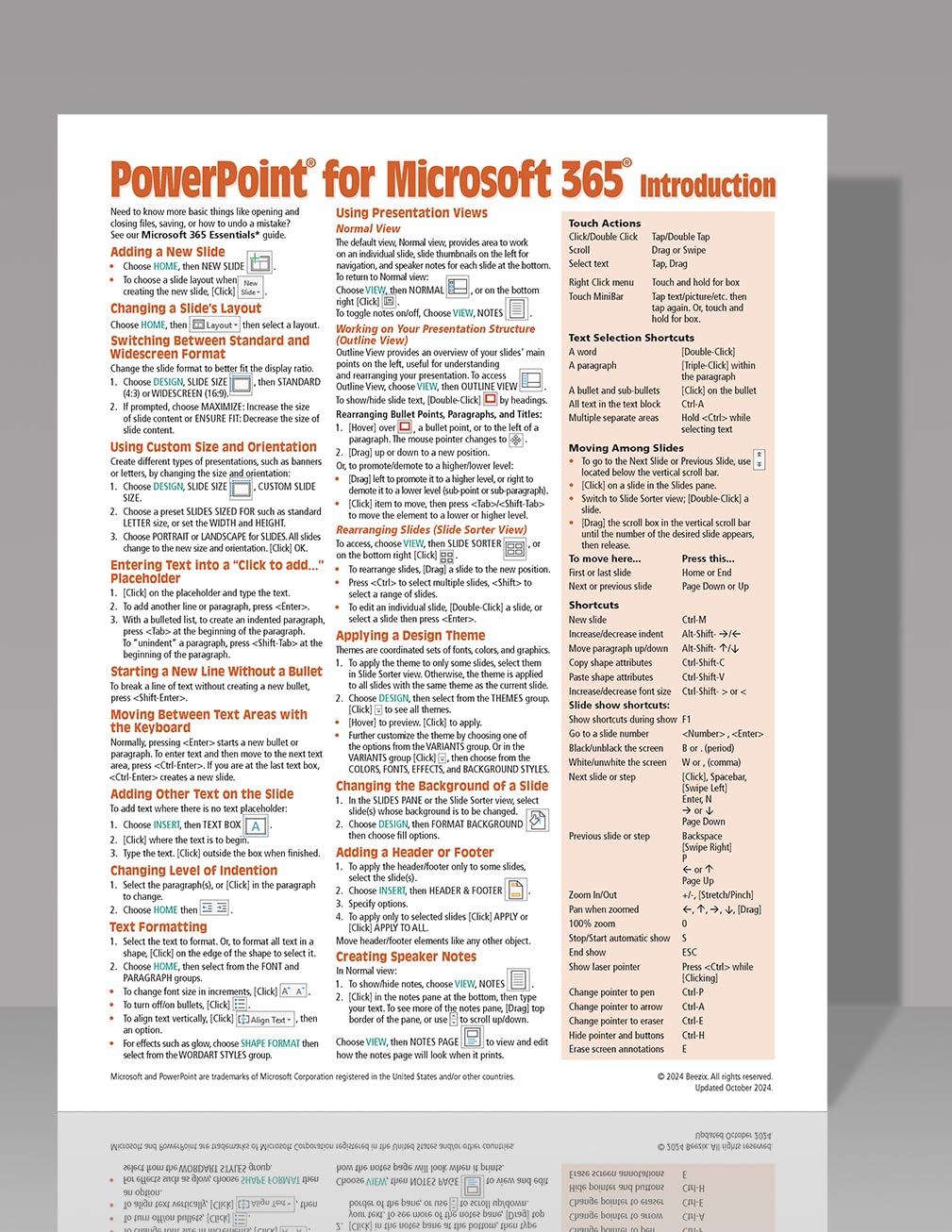 Mua PowerPoint for Microsoft 365 (Office 365) Introduction Quick Reference Guide - Windows ...