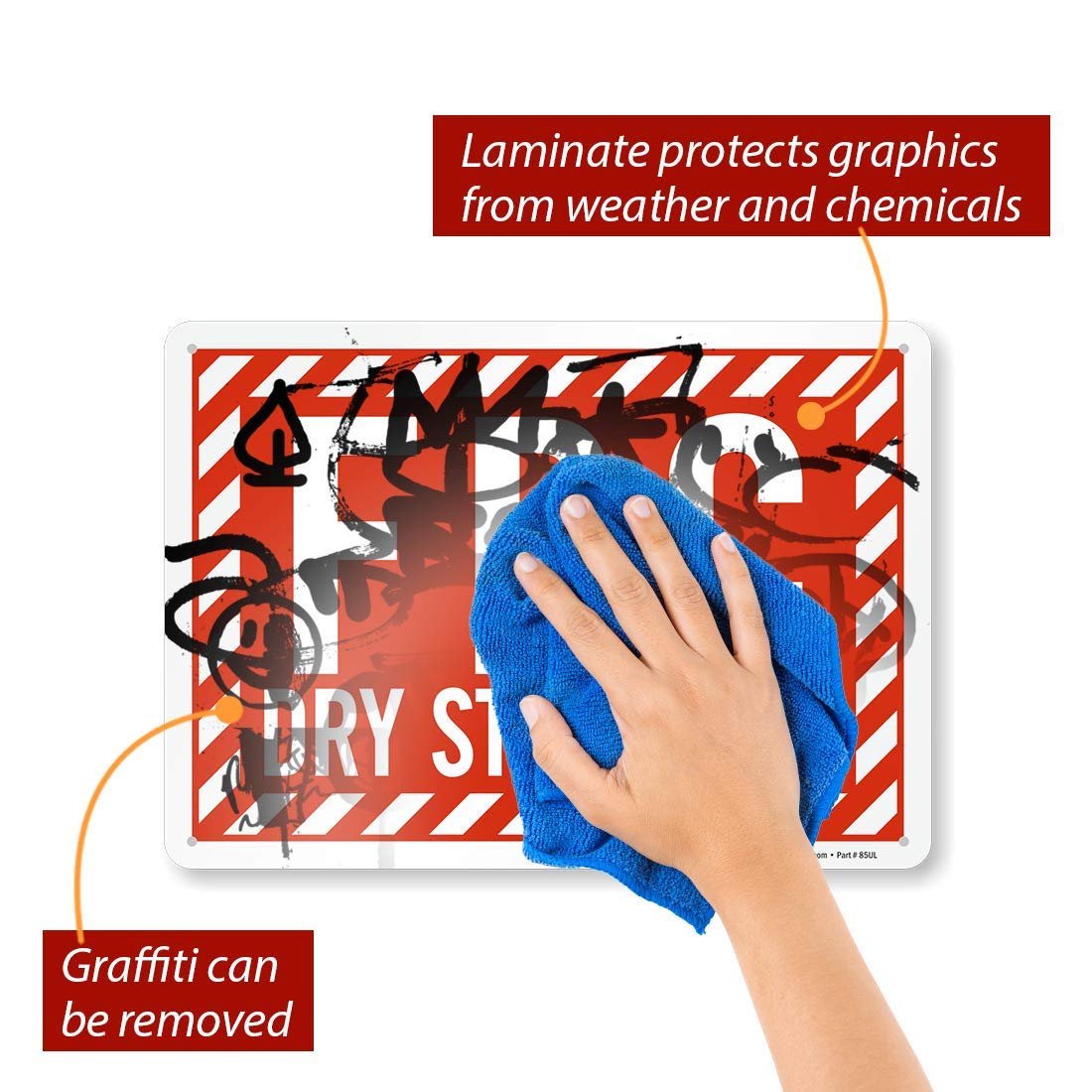 Mua "FDC - Dry Standpipe" Sign by SmartSign | 10" x 14" Plastic, Wall ...