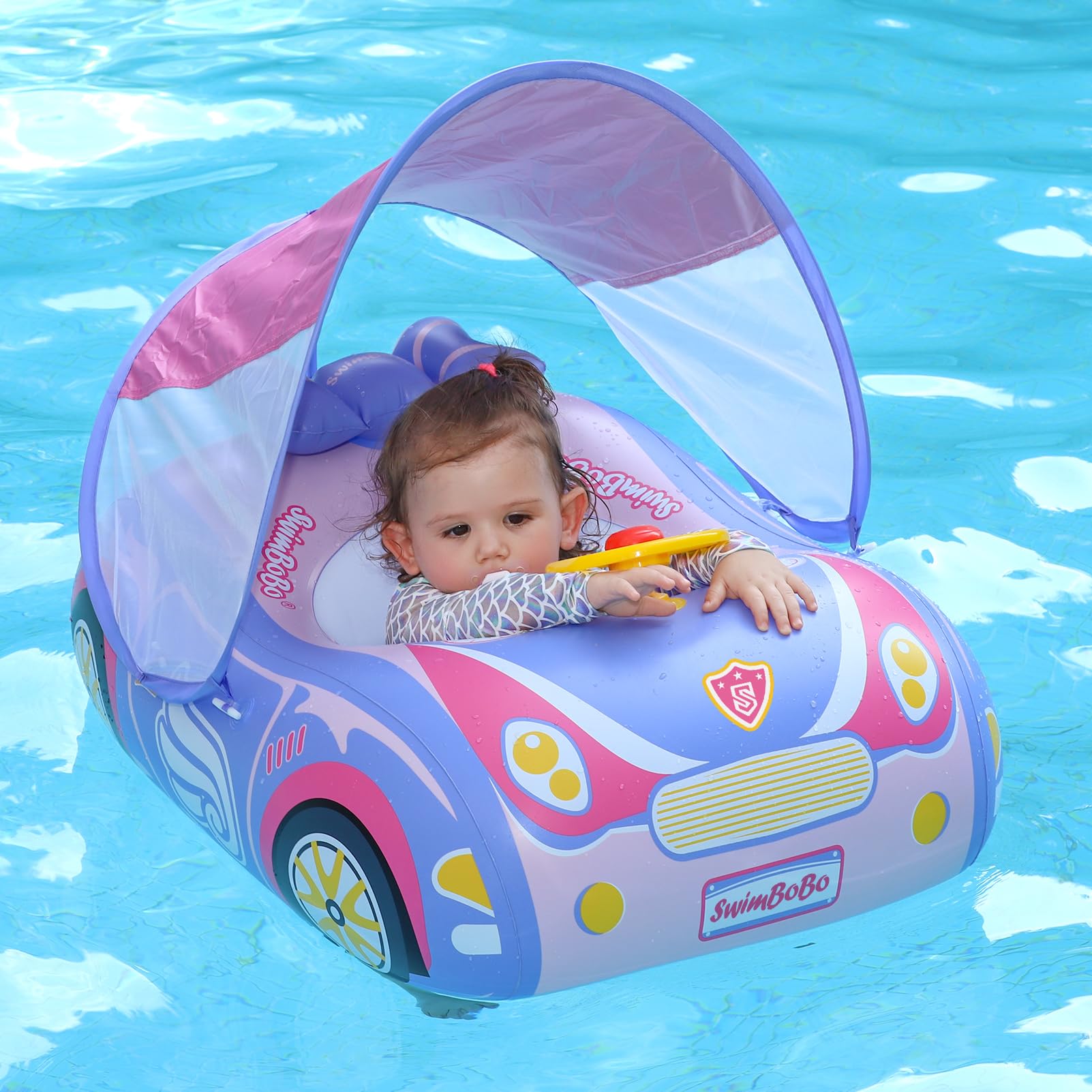 Swimbobo Toddler Pool Float Inflatable Car Baby Swim Float with ...