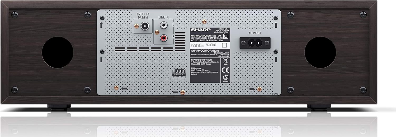 SHARP XL-BB20D (BR) All in One HiFi-Soundsystem mit USB-Playback