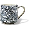 Amazon.com | Nostalgic Mino Ware Ceramic Sometsuke Small Mug Cup - Japanese Crafted, Floral ...
