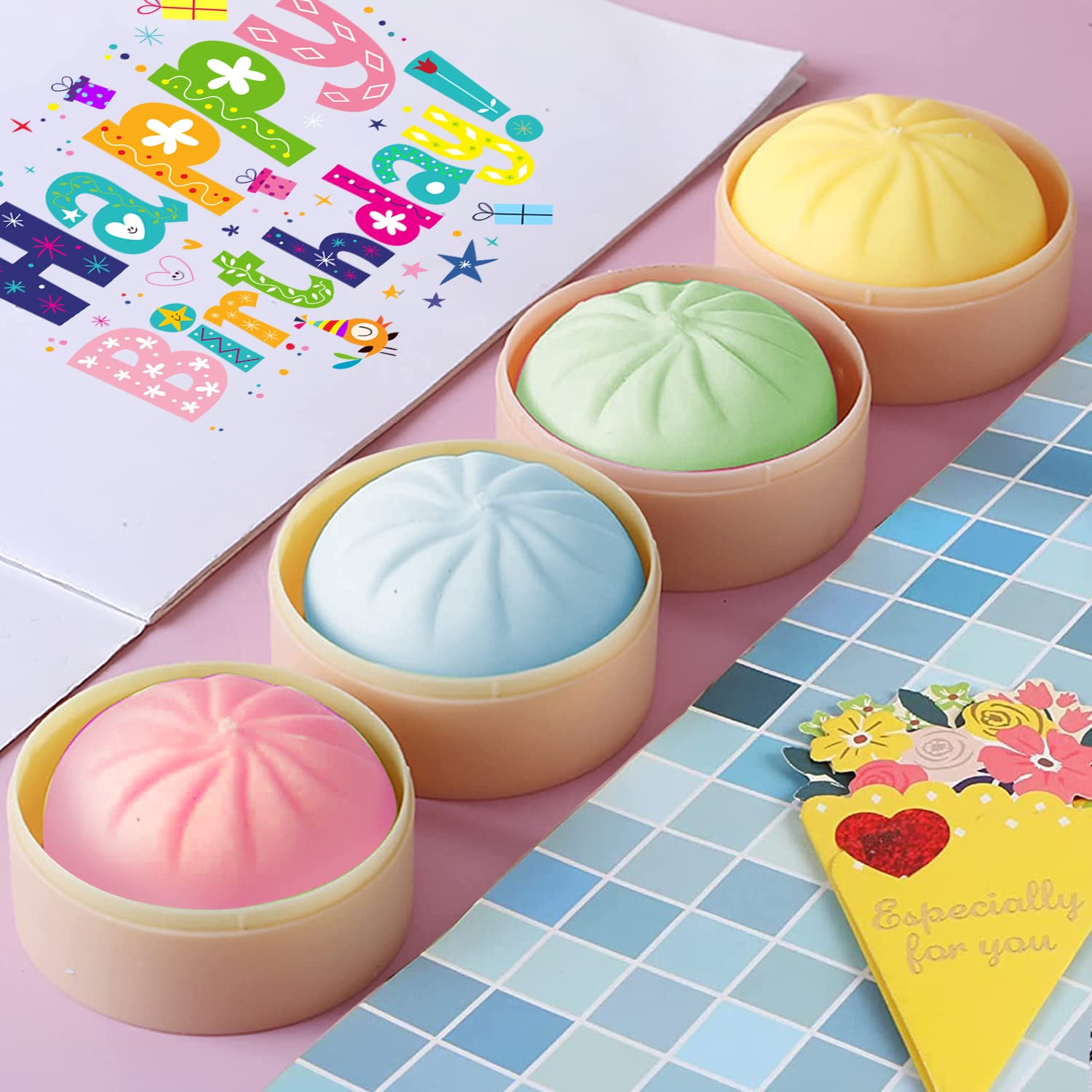 Mua WINVT 5 PCS Colorful Dumpling Squishy Stress Balls Sensory Toys ...