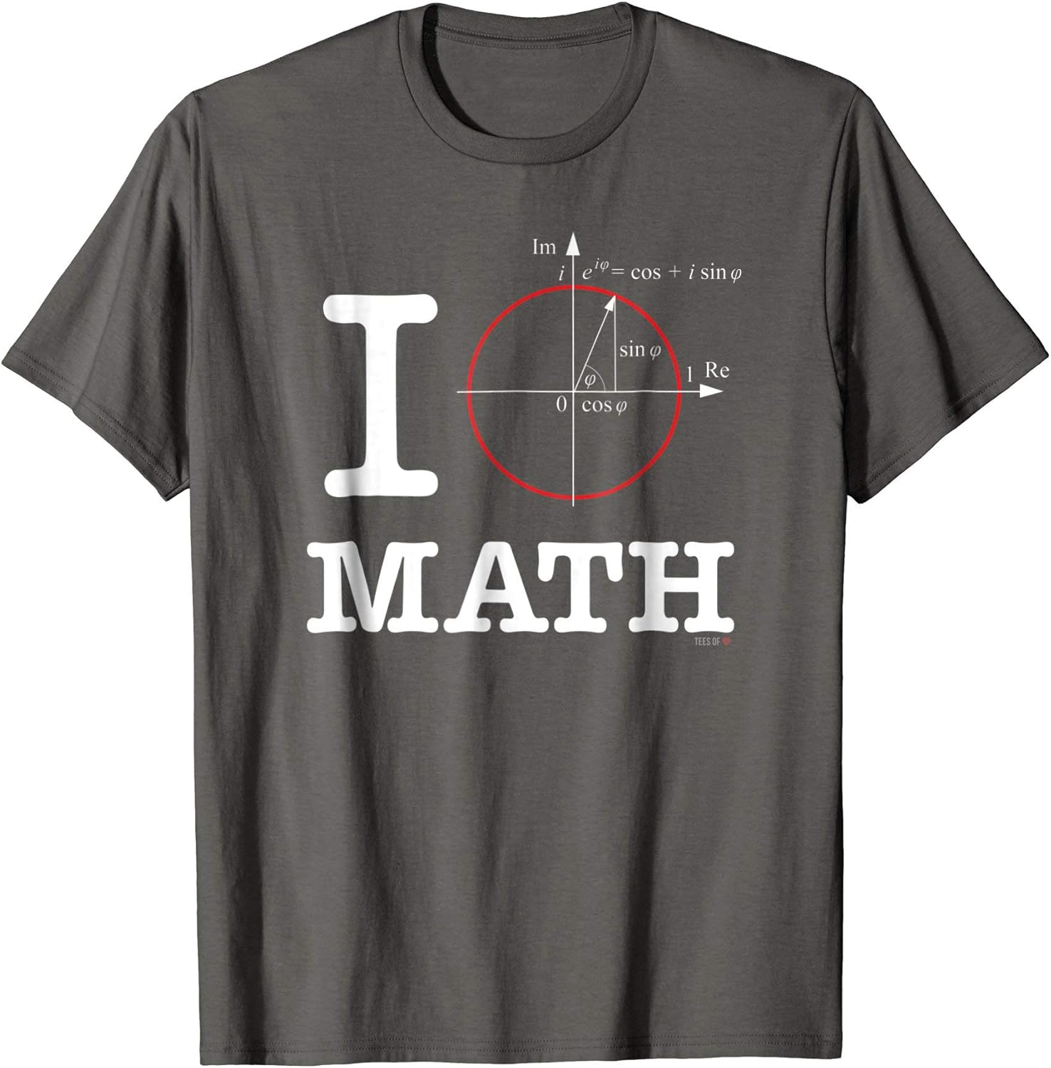 Amazon.com: I Love Math T-Shirt White, Mathematics Geek Tee Shirt: Clothing